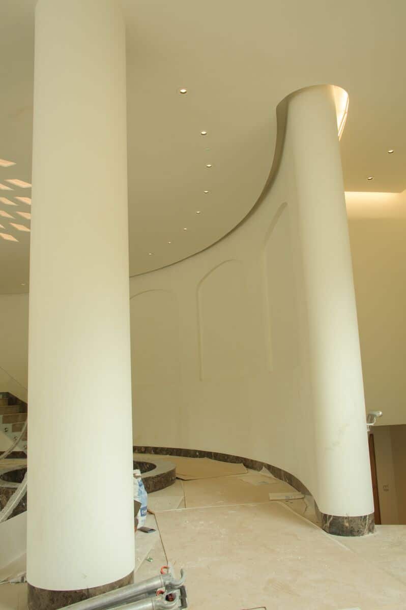 Curved Wall | Interior Wall Paneling | V Cut Plasterboard
